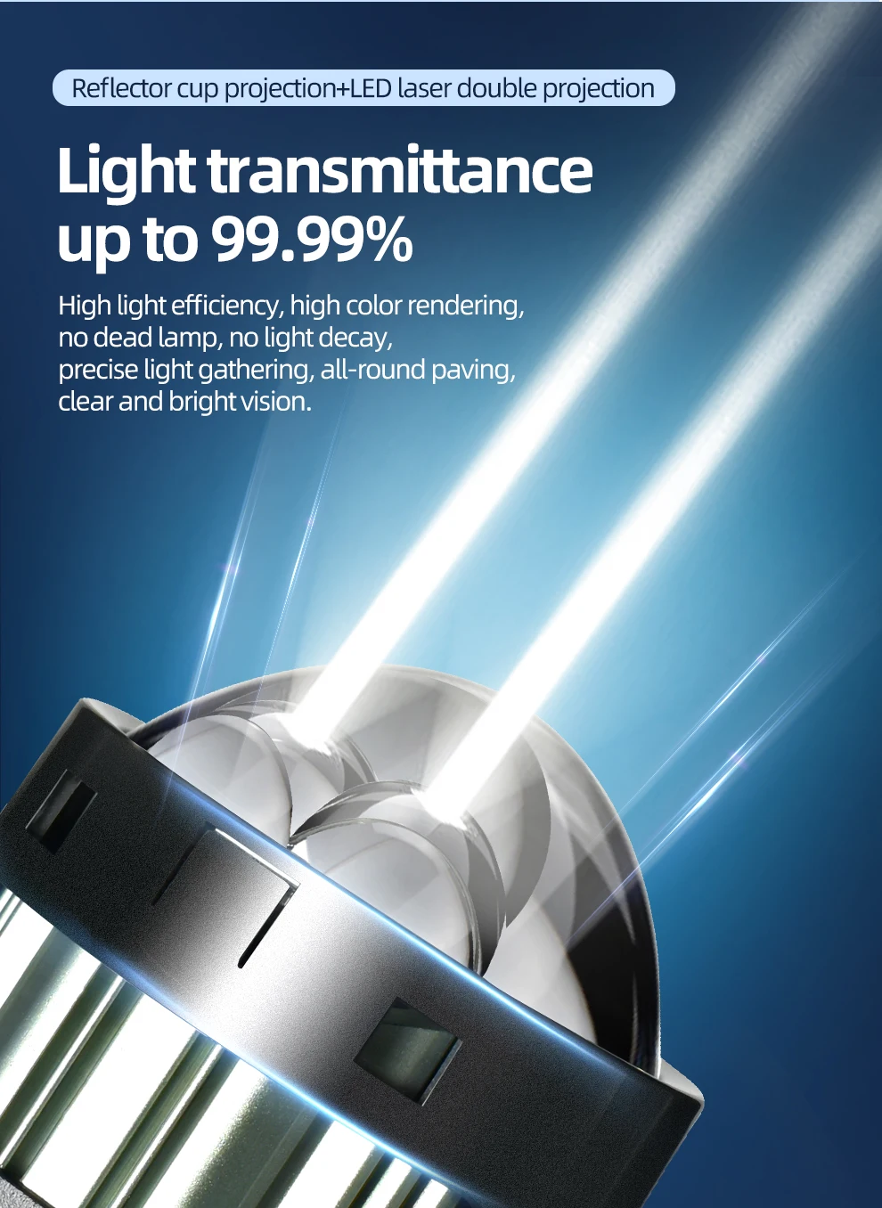 Dual Laser 180w Auto 3 Inch Bi Led Projector Lens For Car High Low Beam ...