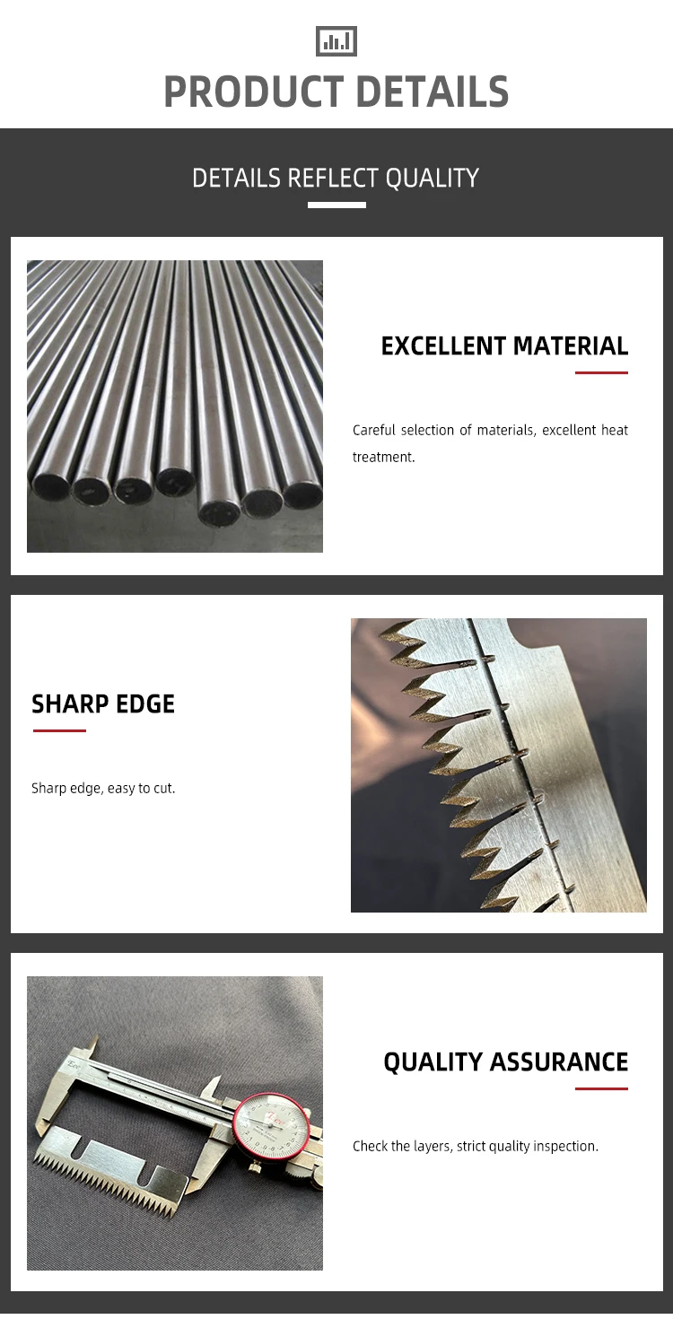 Custom Packaging Sealing Machine Knives Straight Serrated Toothed ...