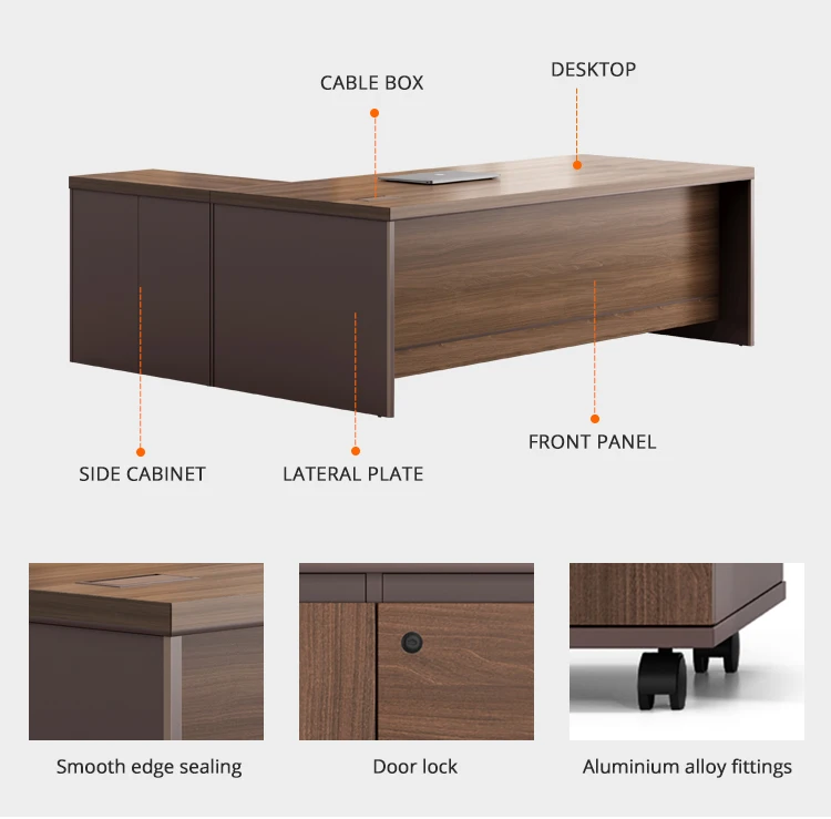 Office Furniture Manager Desk Humanized Design Luxury Executive Ceo ...