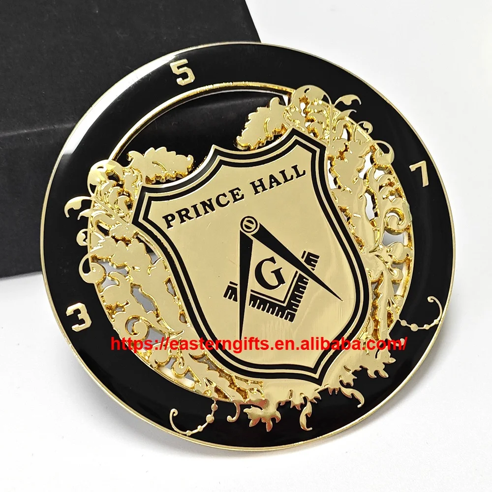 Prince Hall Masonic Auto Emblem Freemason Metal Car Badge 3'' Prince ...