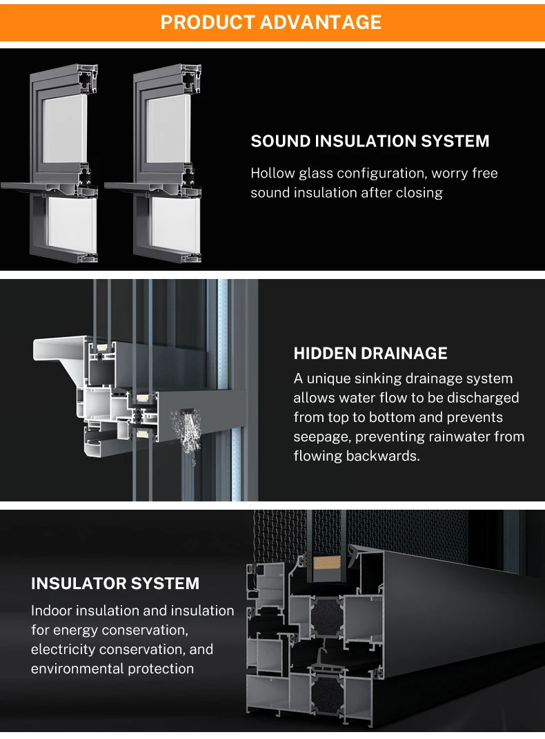 Concealed Lift up Down Window Aluminium Stackable Vertical Sliding ...