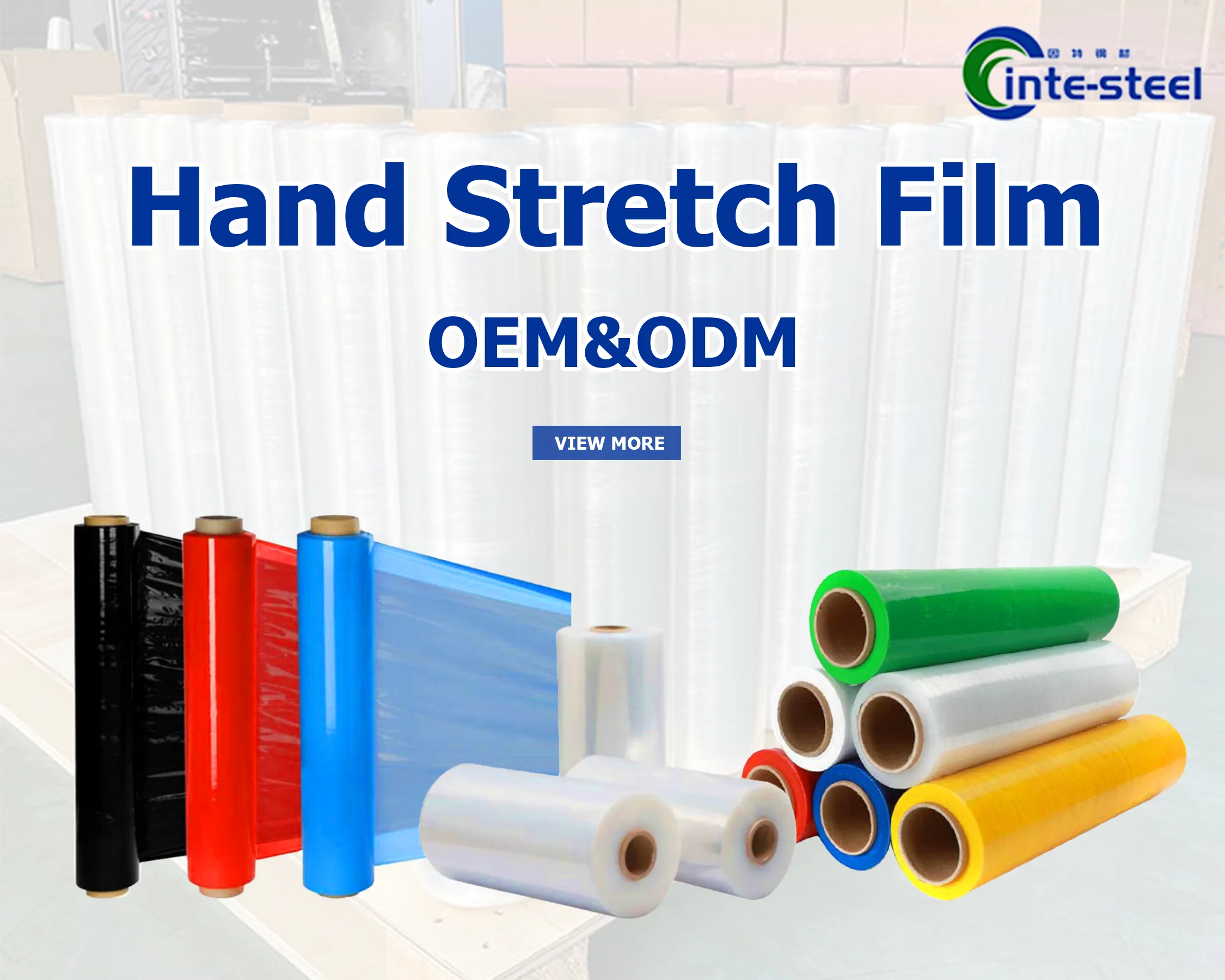 18MIC 500MM Transparent Plastic Stretch Film Moisture-Proof LLDPE Cast ...