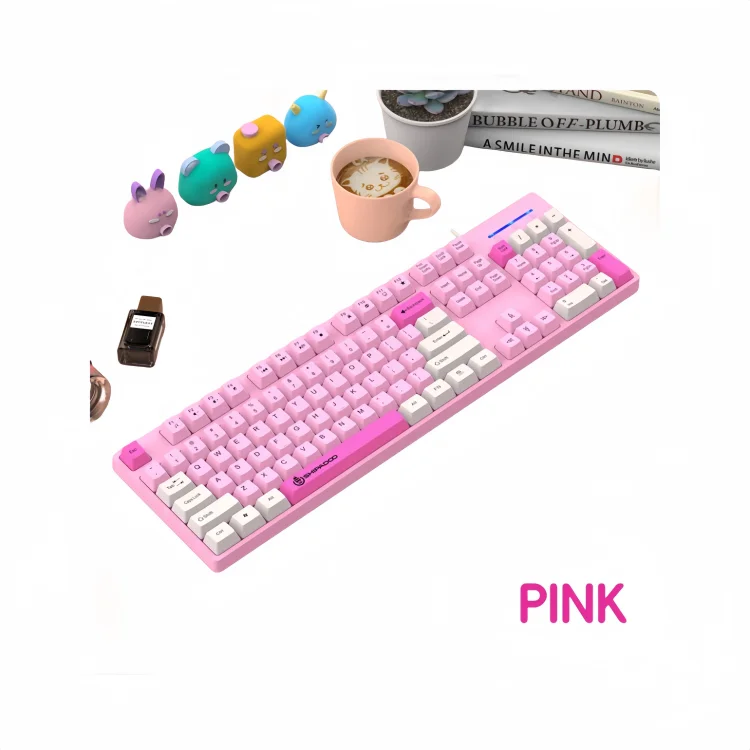 Mechanical Wired Gaming Keyboard Ergonomics Splash Water 104keys Abs ...