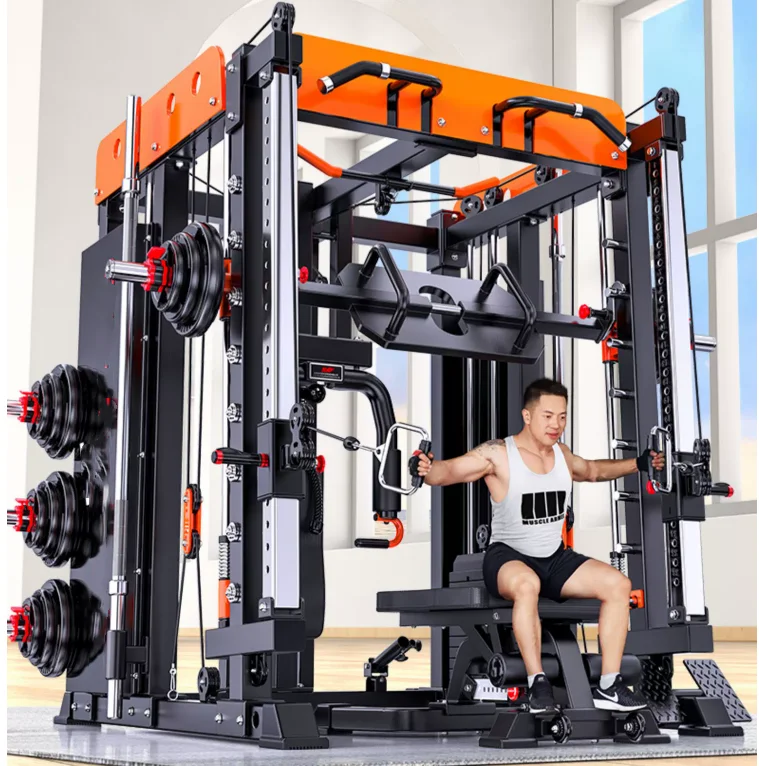 Comprehensive Training Device Squat Rack Gantry Fitness Equipment Household Smith Machine Multi ...
