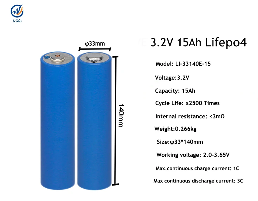 3.2V 15ah Lifepo4 Battery - 2500 Cycle Life for E-vehicles