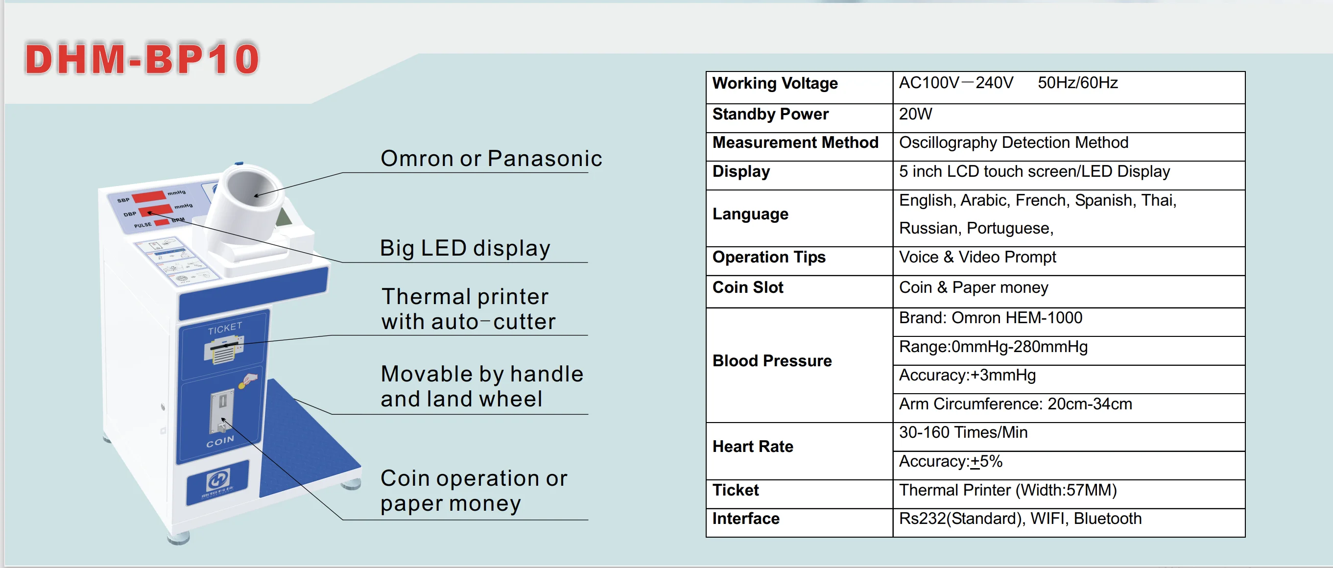 Digital Print Adult Blood Pressure And Heart Rate Measuring Machine ...