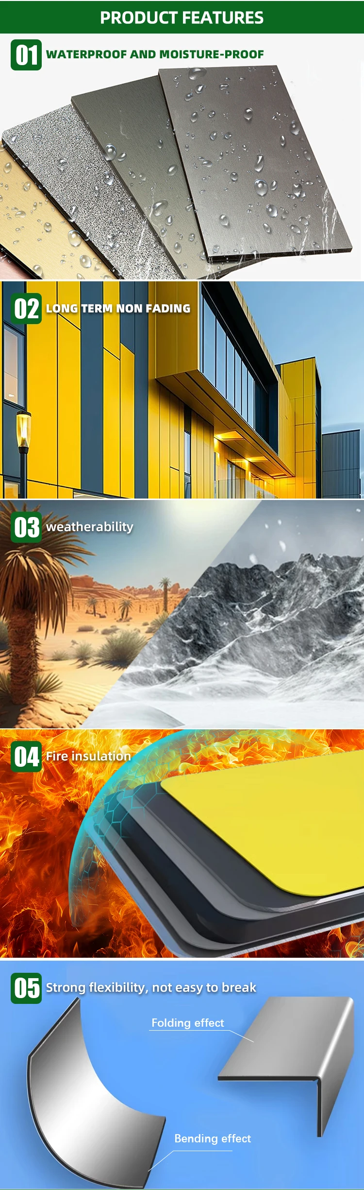 Aluminum Composite Panel Caravan Wall Cladding 5mm 10mm 15mm Aluminum ...