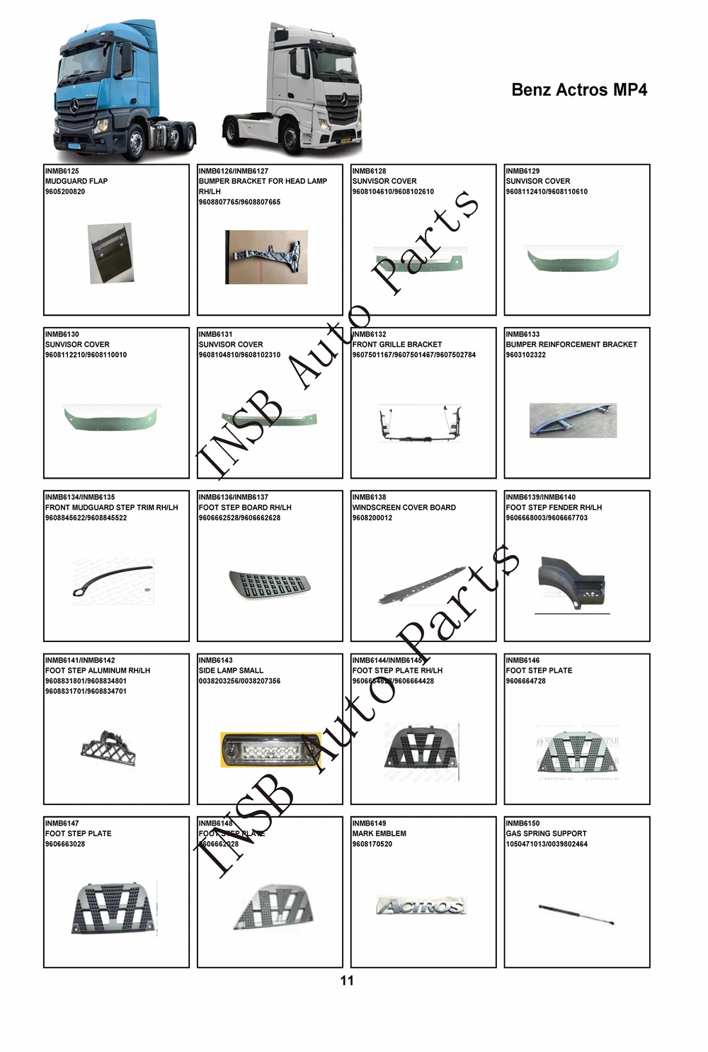 9608112210 9608110010 Sunvisor for Mercedes Benz Actros MP4 Truck Spare ...