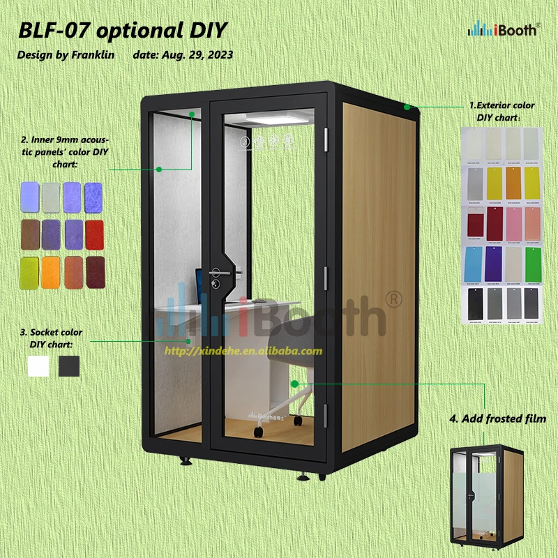 Soundproof Office Pod - Modern Acoustic Collaboration Space