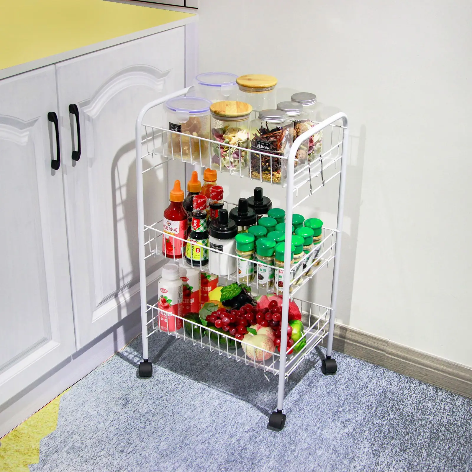 Modern Design Dormitories Storage Organizer Trolley Kitchen Storage ...