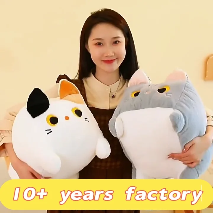 Hot Selling Cute Cat Stuffed Plush Toys Plush Pillow Black Cat Push ...