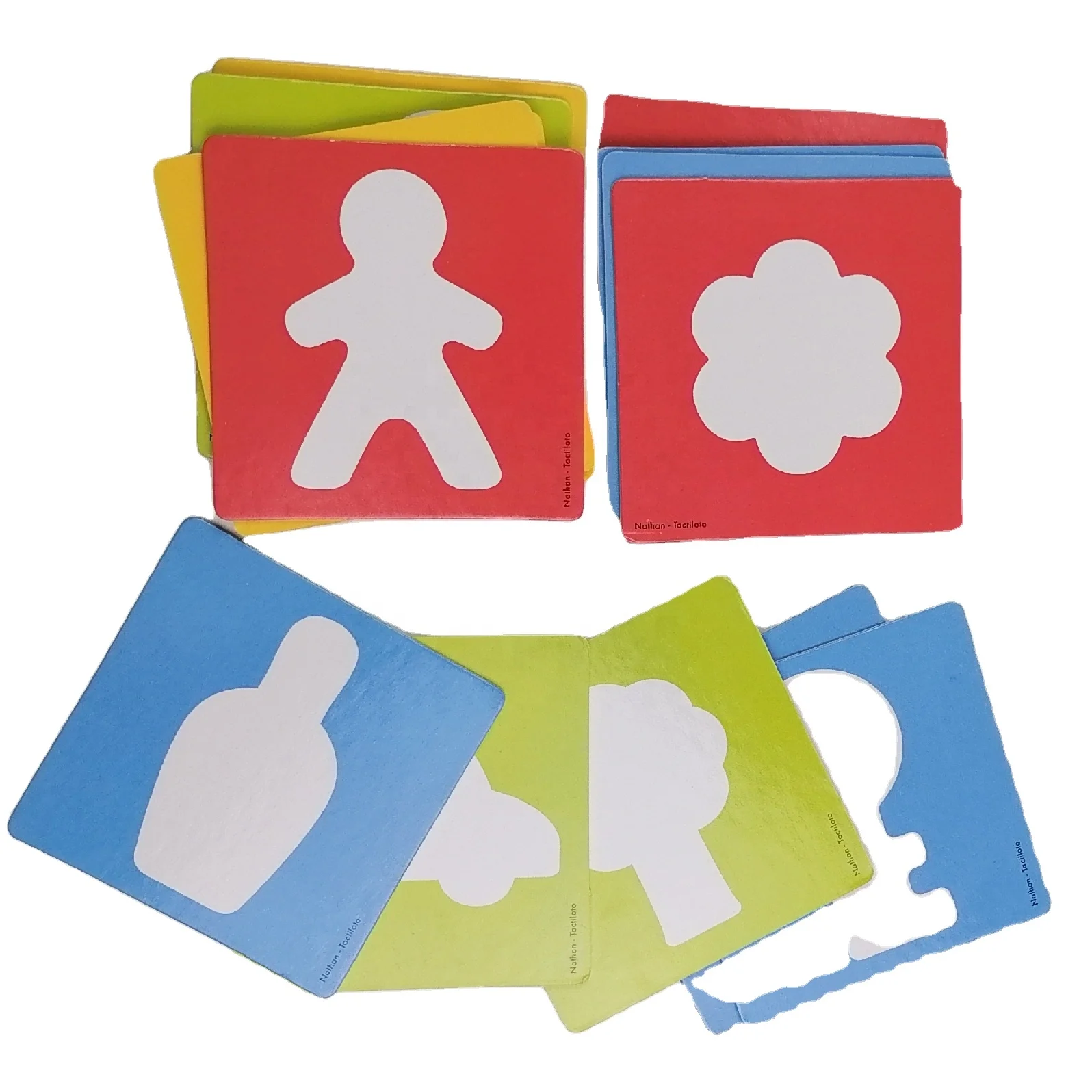 Geometric Shape Educational Puzzle Cube Game Cardboard Touch Wooden ...