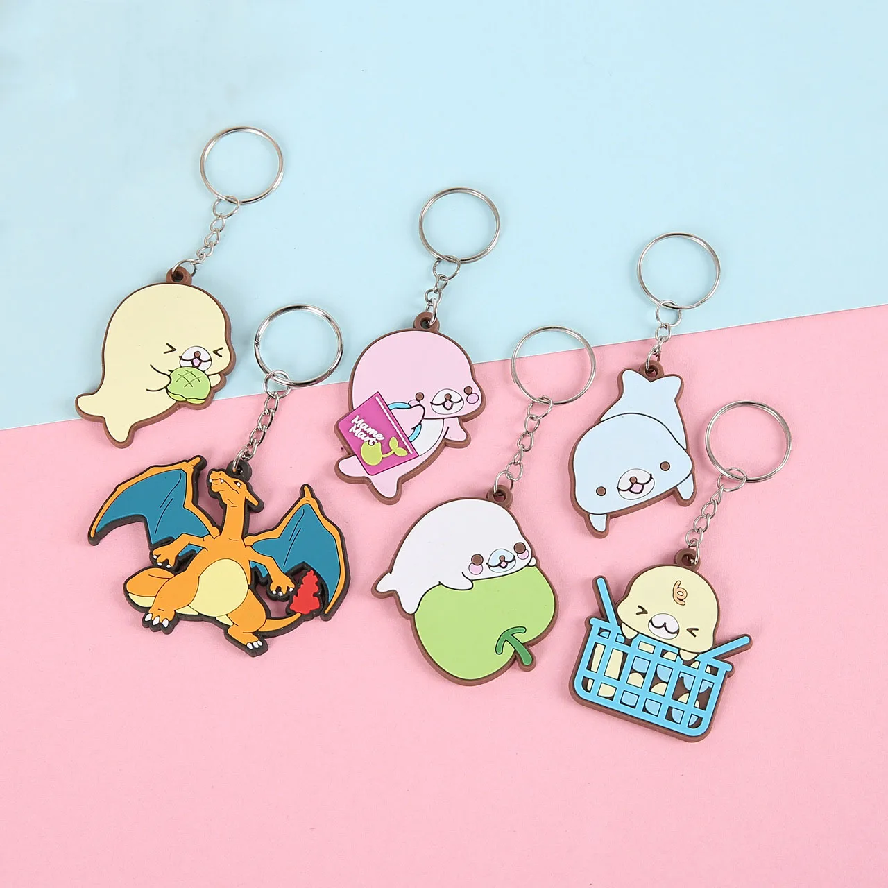 Cartoon Pvc Keychains Custom Soft Rubber Keychain Silicone Key Chain ...