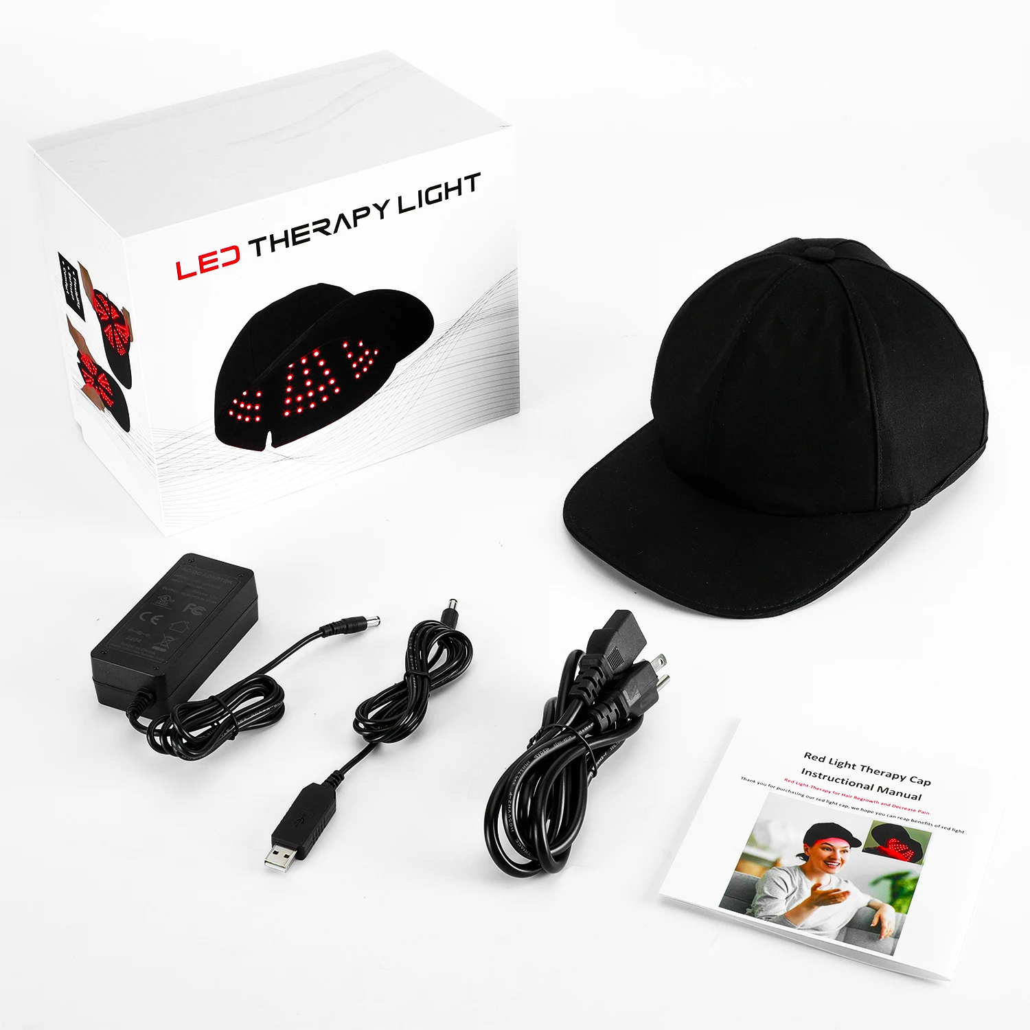 Red Infrared Light Therapy Cap for Hair Growth & Pain Relief