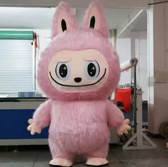 Brown Cute Inflatable Plush LABUBU Halloween Costume Fancy Dress ...