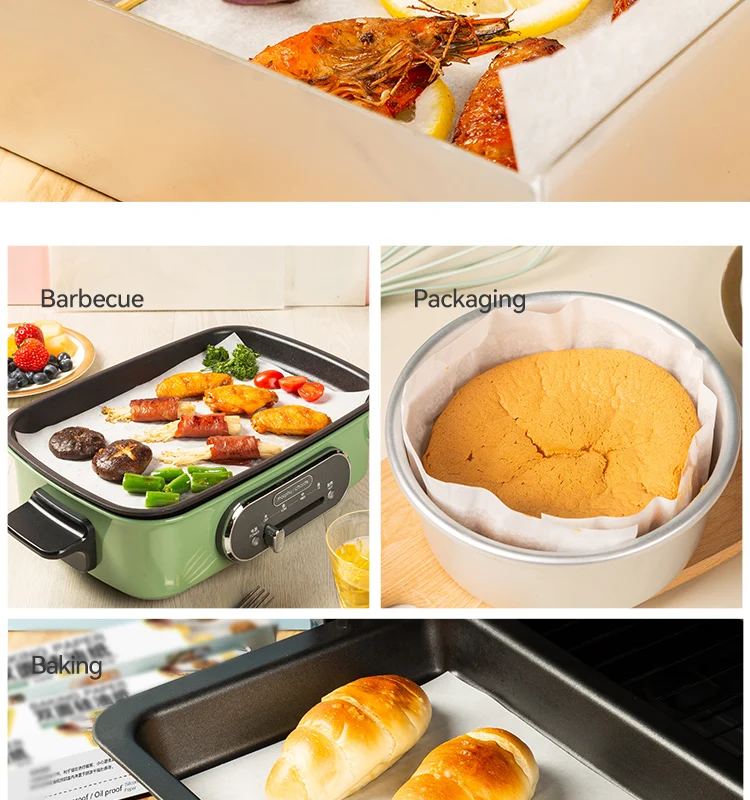 Food Grade White Silicone Oil Paper Roll Baking Household Oven Paper ...