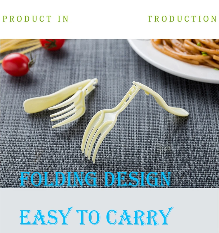 Customized Wholesale Eco Friendly Disposable Cornstarch Folding Fork ...