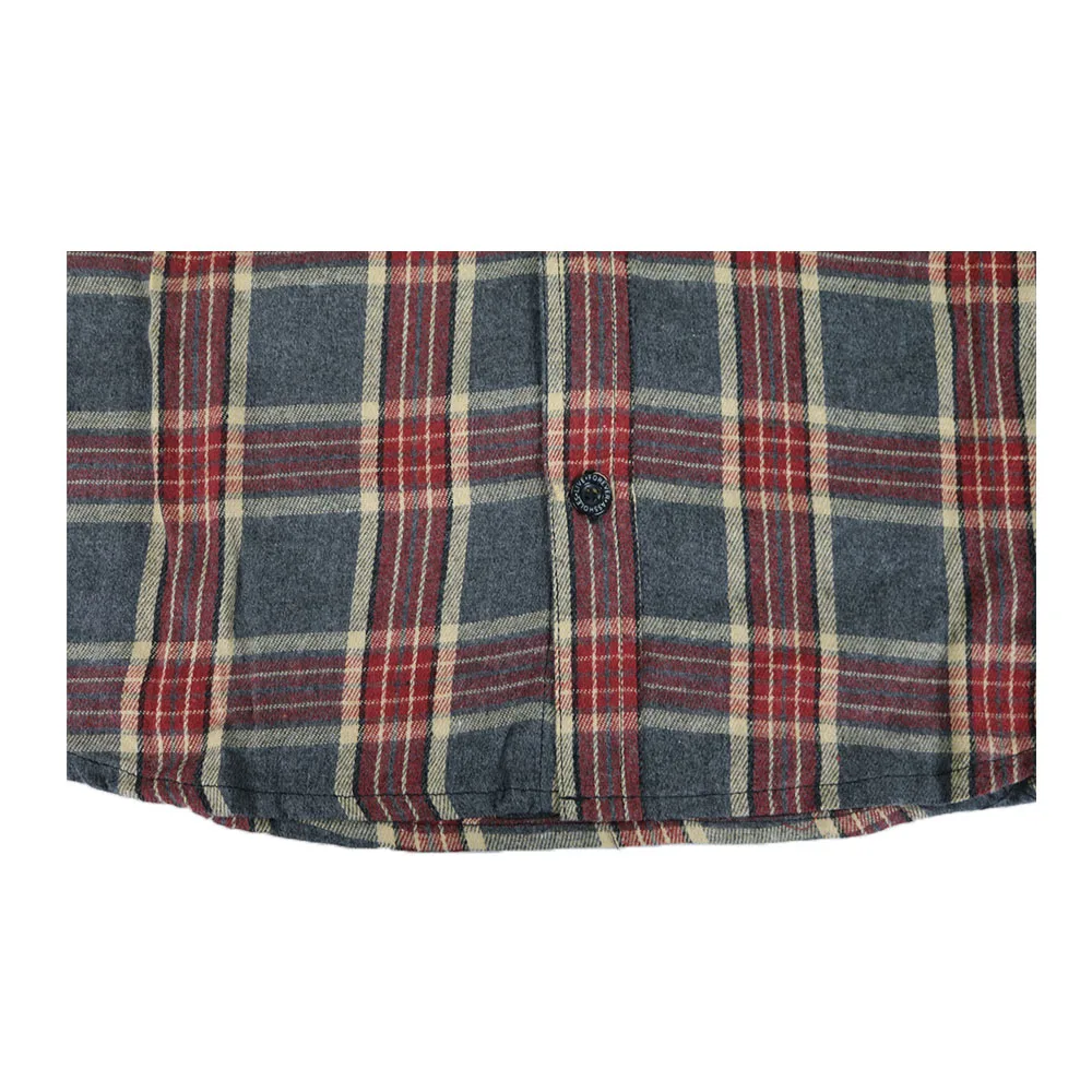 High Quality Customized Logo Man Plaid Shirt & Embroidery Turn-down ...