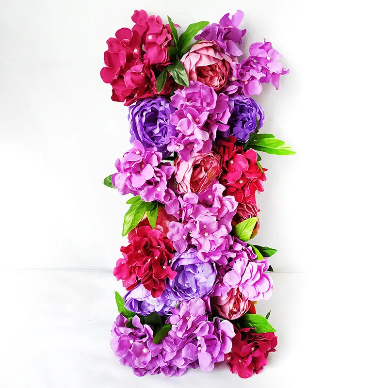 Artificial Flower Conference Table Flower Row Rose Lily Hydrangea Leaf ...
