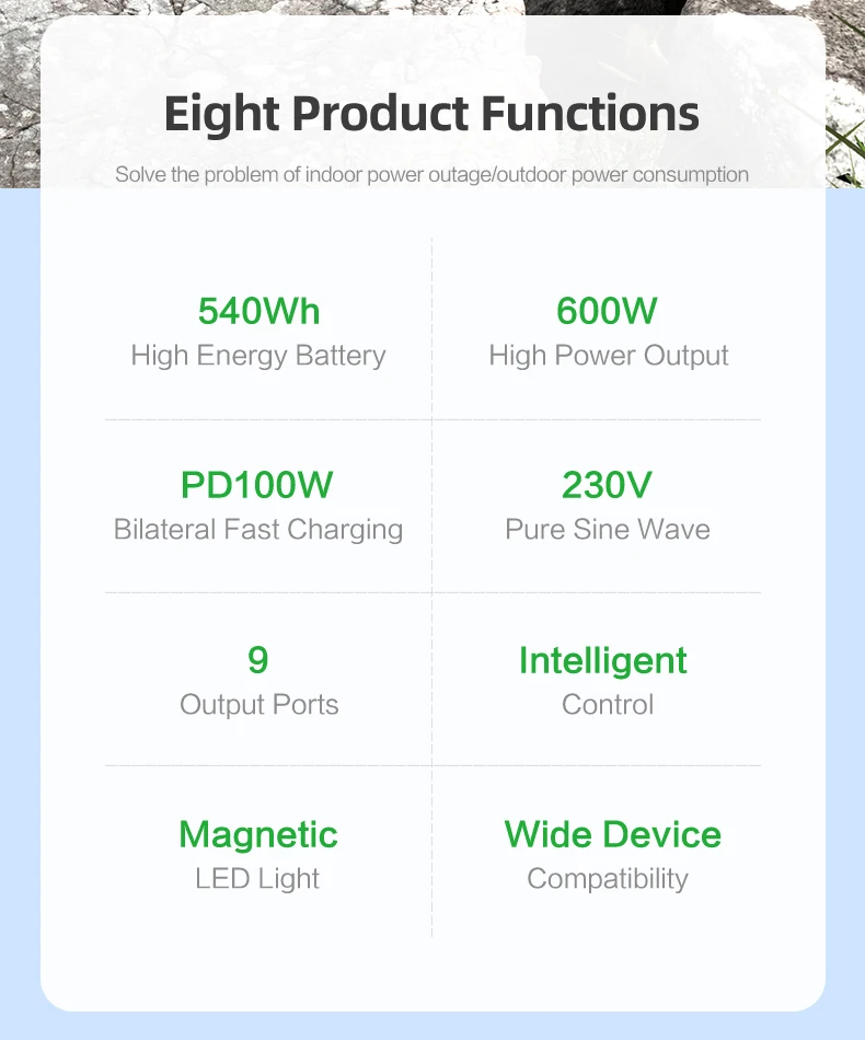 Portable 600WH Lithium Solar Generator for Outdoor Camping