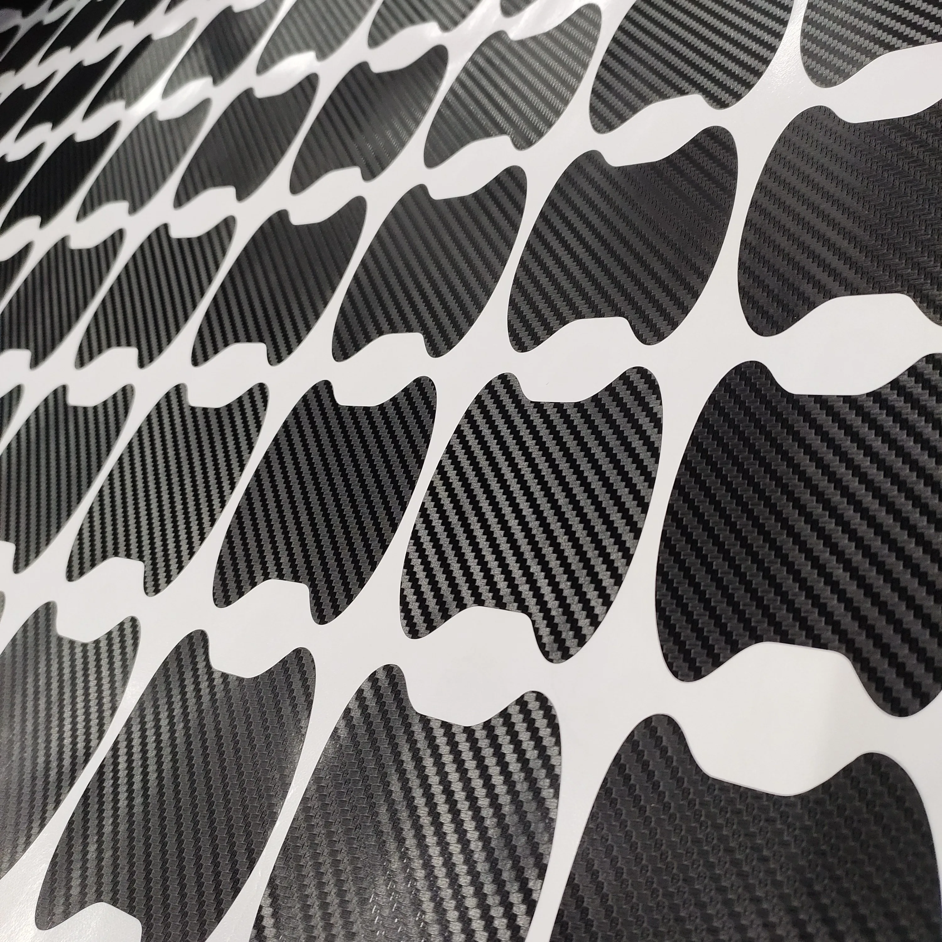 Custom Die Cut Carbon Fiber Vinyl Sticker Outdoor Decal Kit Gold Silver ...