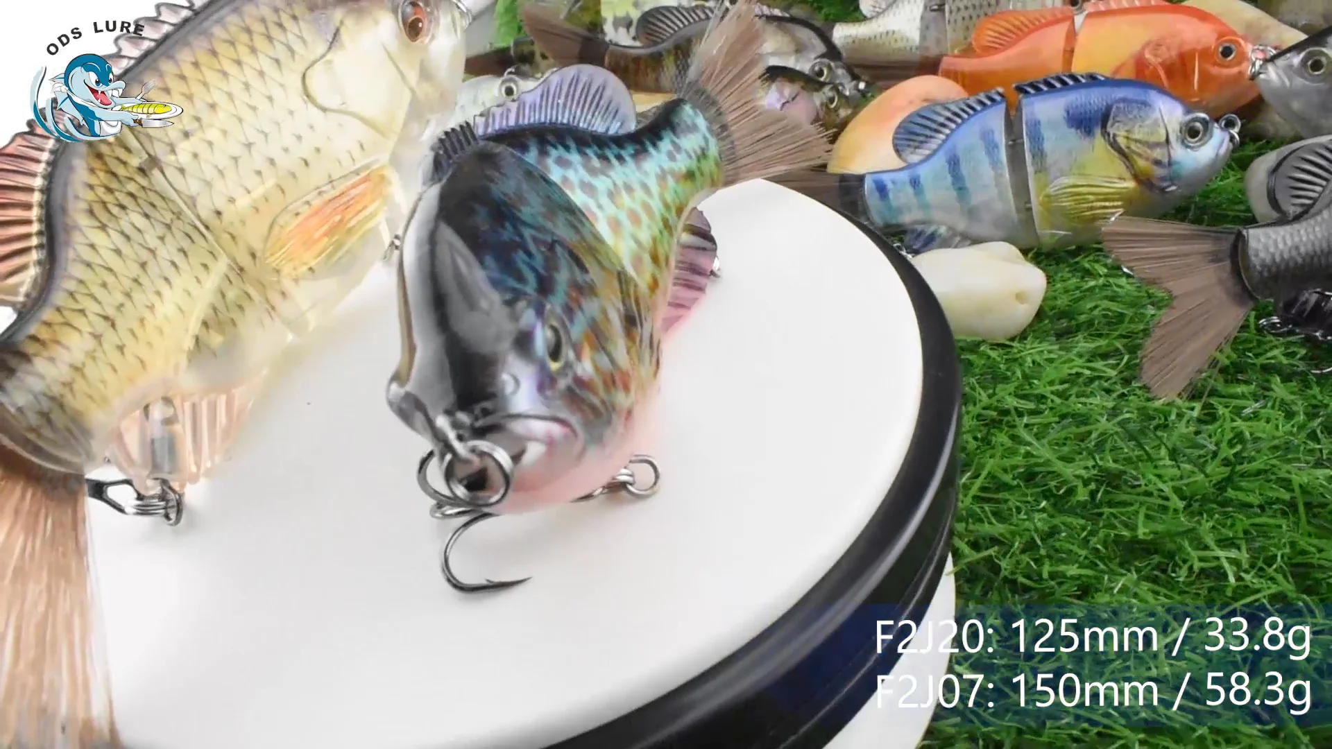 Ods Two Section 5.5inch 58g S Gliding Fishing Lures Hard Bait Sunfish Crank Baits Bluegill ...