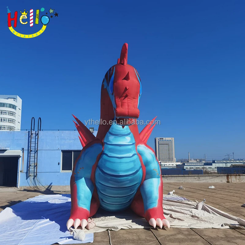 Chinese Inflatable Traditional Mascot Giant Inflatable Red Dragon - Buy ...