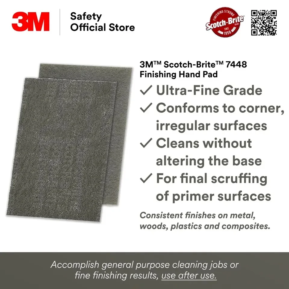 3M 7448 Scotch Brite Scouring Pad - Ultra Fine for Polishing