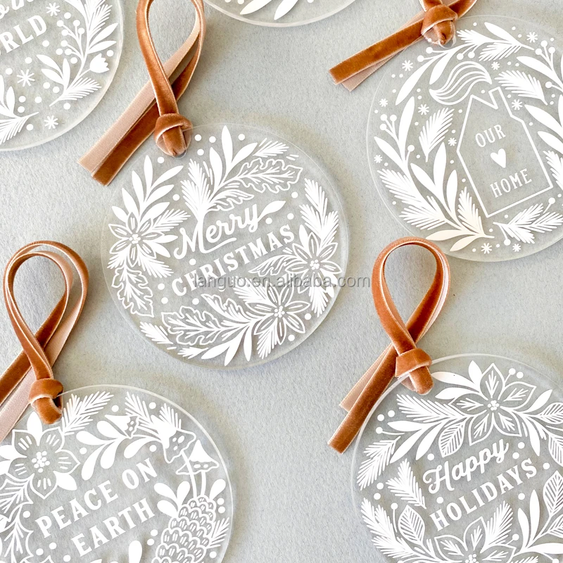 Personalized Clear Acrylic Christmas Ornament - Customized Acrylic Tree ...