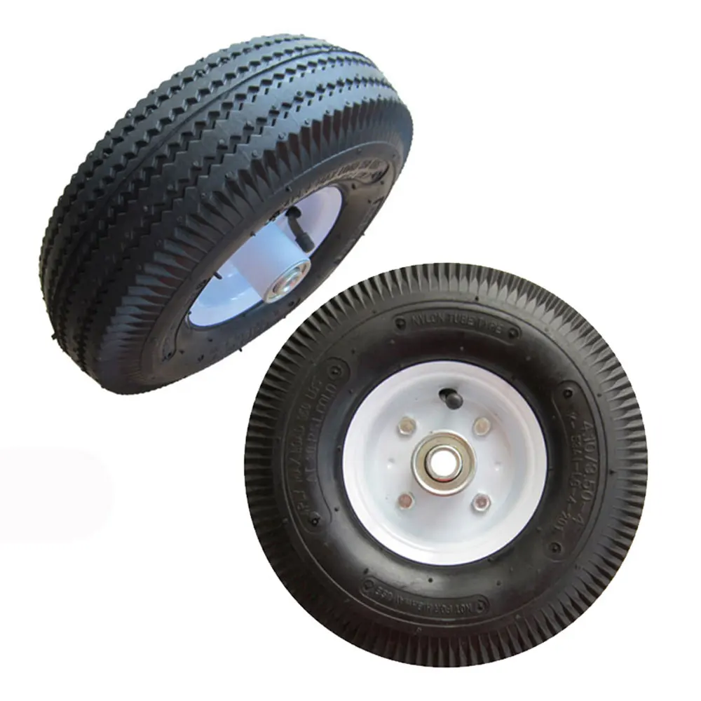 Pneumatic Wheel - 10 Inch, 3-1/4 Inch Hub, 300 LB Capacity, Sawtooth ...
