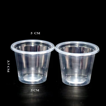 Small Mini Disposable Shot Glasses Plastic Shot Cups 2oz Round Bottom ...