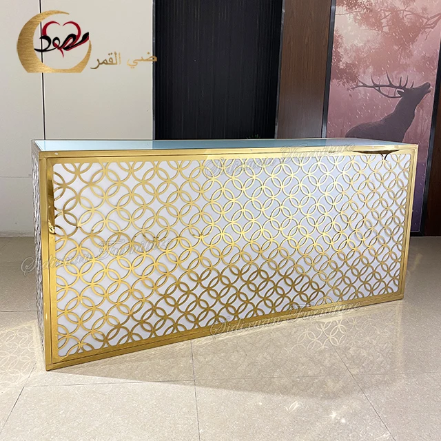 Restaurant high bar tables reception desk bar counter led dj booth ...