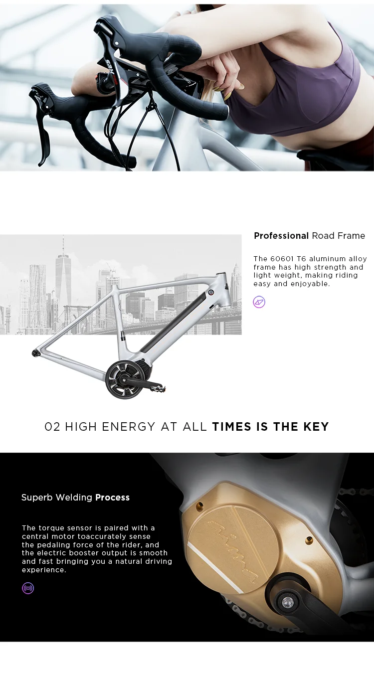 Aima Ra7000 Electric Road Bike Man Oled Display E Bicycle Electric Bike ...