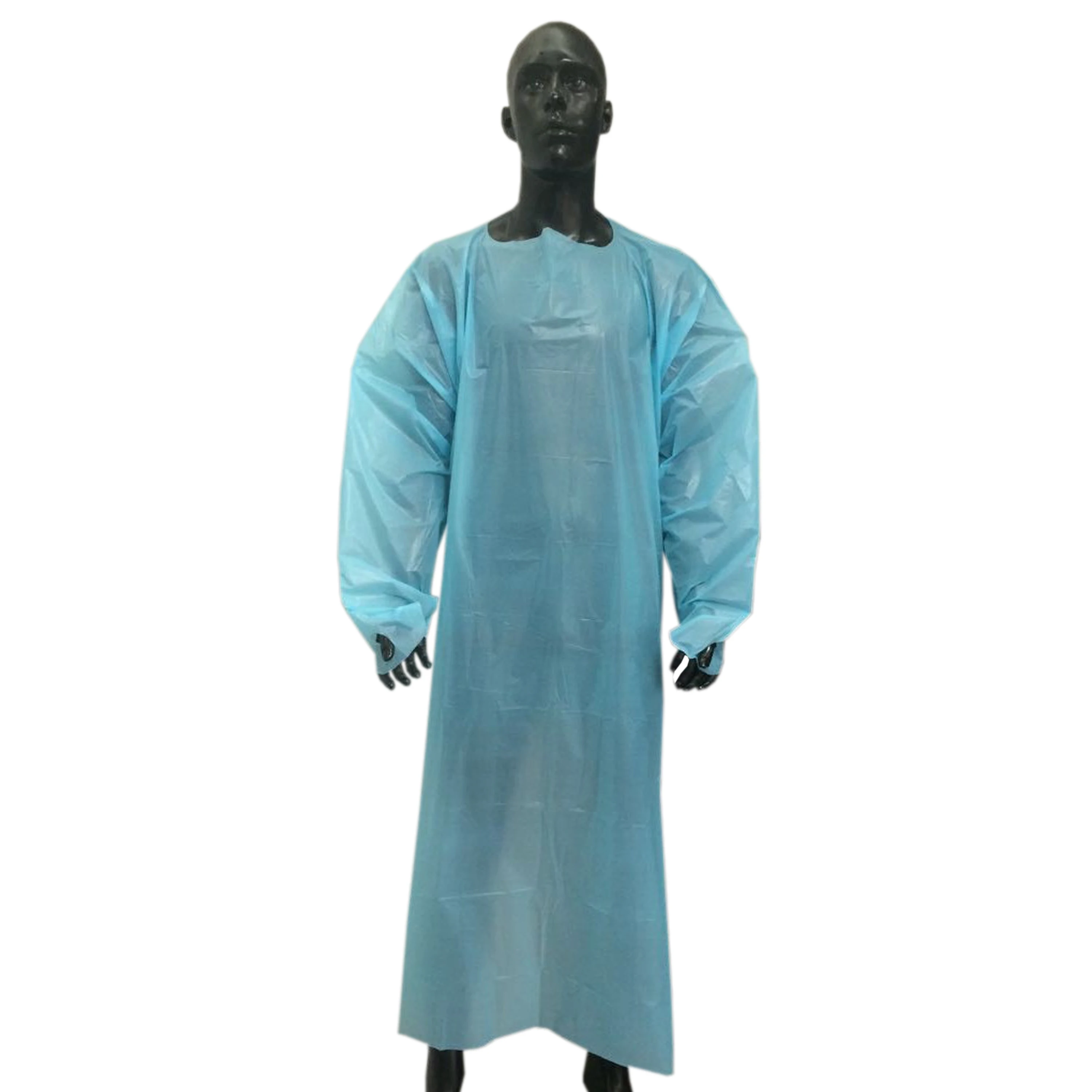 CPE Isolation Gown Disposable Plastic Apron with Sleeves Medical Apron ...