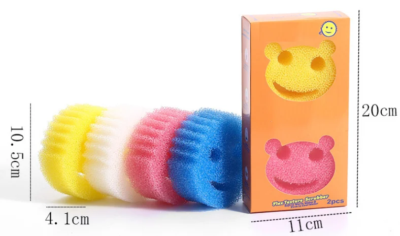 Creativity Miracle Sponge Happy Face Sponge Eco Scrub Scourer Smiling ...