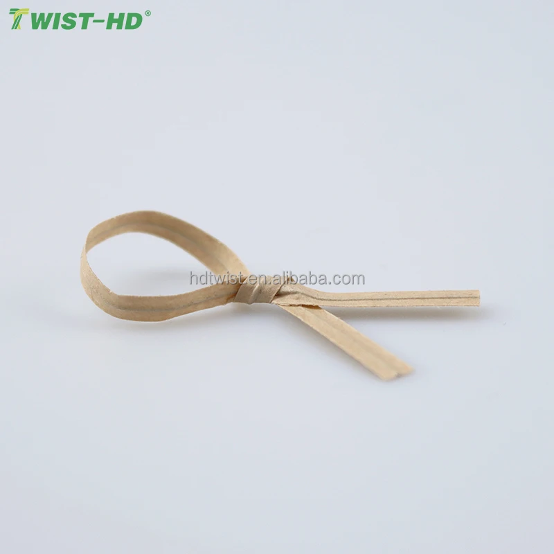 Kraft Paper Twist Tie With Iron Core Twist Clipband Ties Custom Length ...