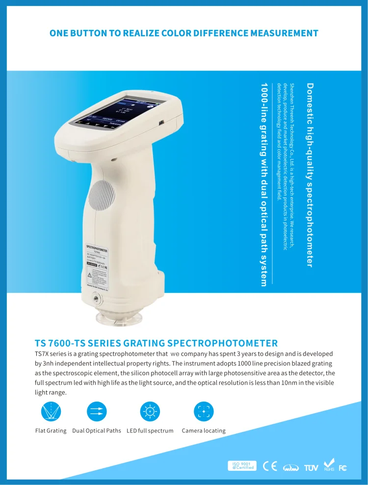 Ts7600 Grating Spectrophotometer For Sci And Sce Reflectance Data Of ...