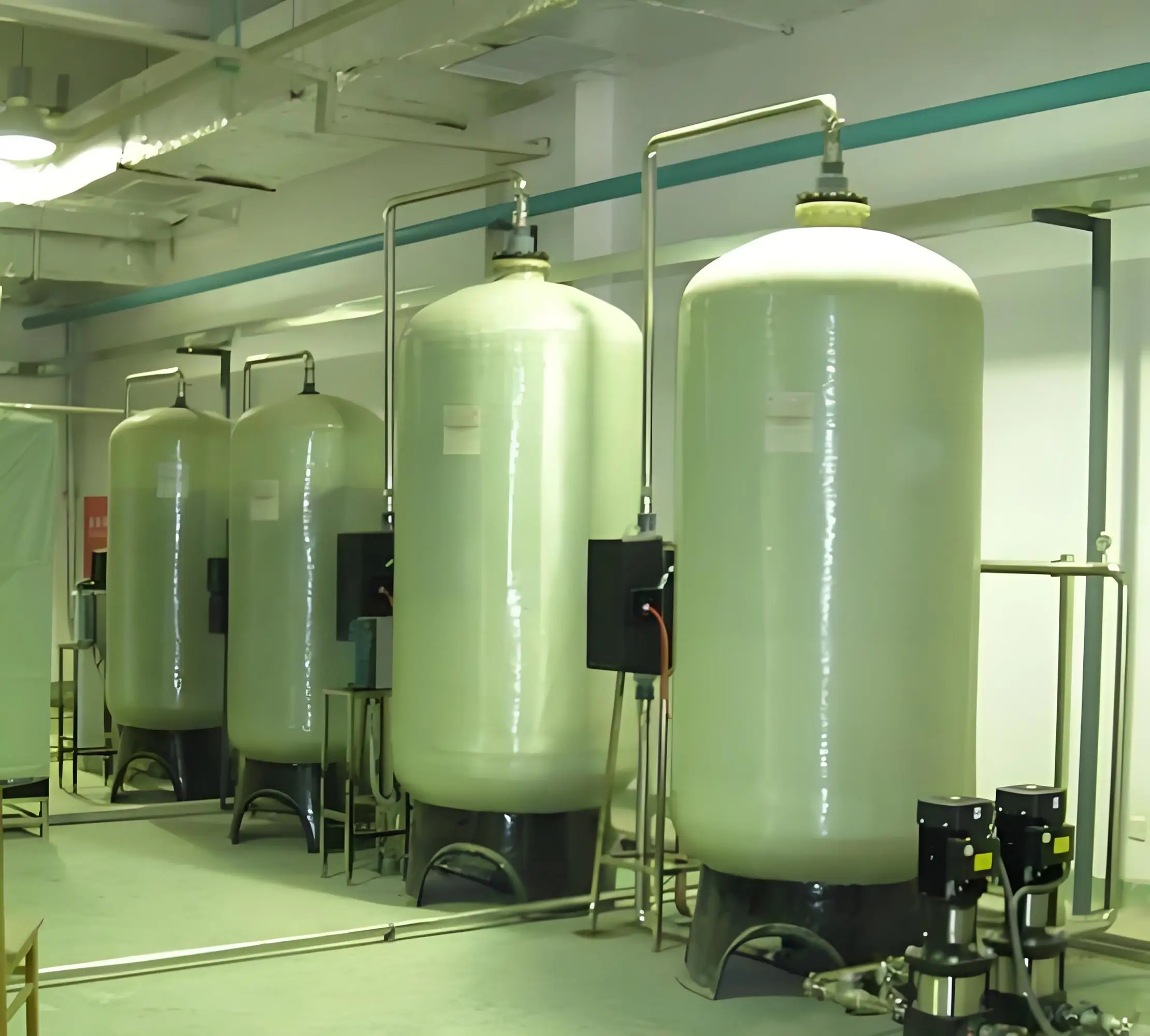 1000L Resin Glass Fiber FRP Tank with Pump Media Carbon PP Material for ...