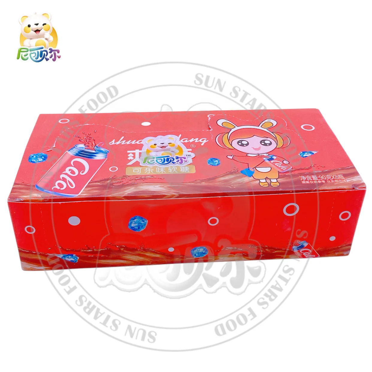 High Quality Cola Flavor Gummy Jelly Candy Factory Custom Made Cola ...