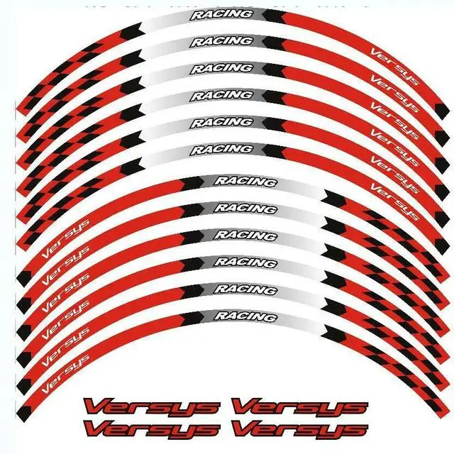 17 Inch Rim Stripes Wheel Tape Stickers Decals For Kawasaki Versys-x