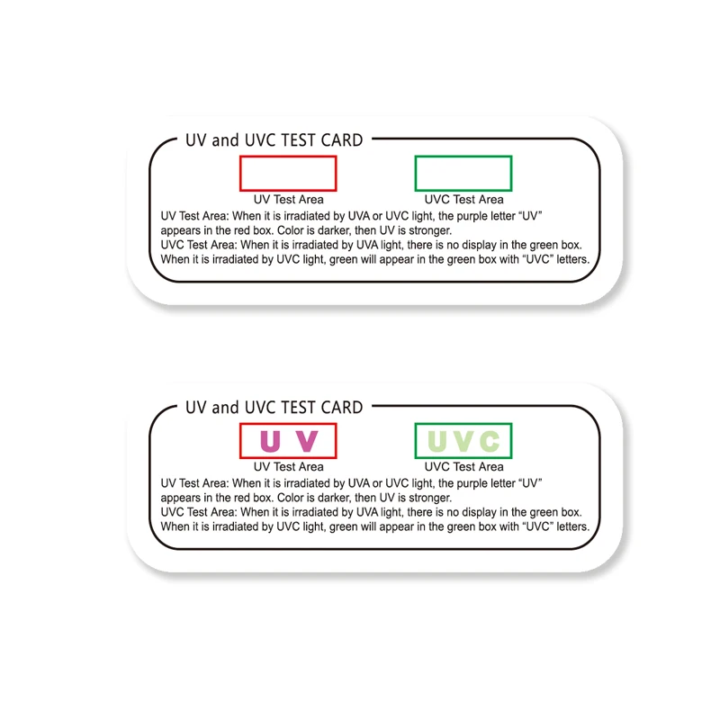 UV Intensity Test Card UV Detection Card Can Be Customized Pattern UV ...