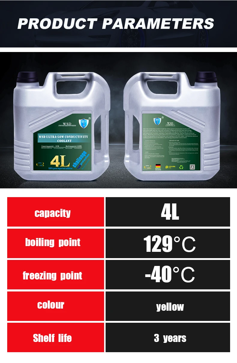Ultra-low Conductivity Coolant Low Freezing Point -40 Degrees Celsius Anti-freeze Anti-corrosion ...