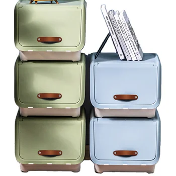 Citylife Stackable Srotage Bin Storage Box Front Opening Convenient ...