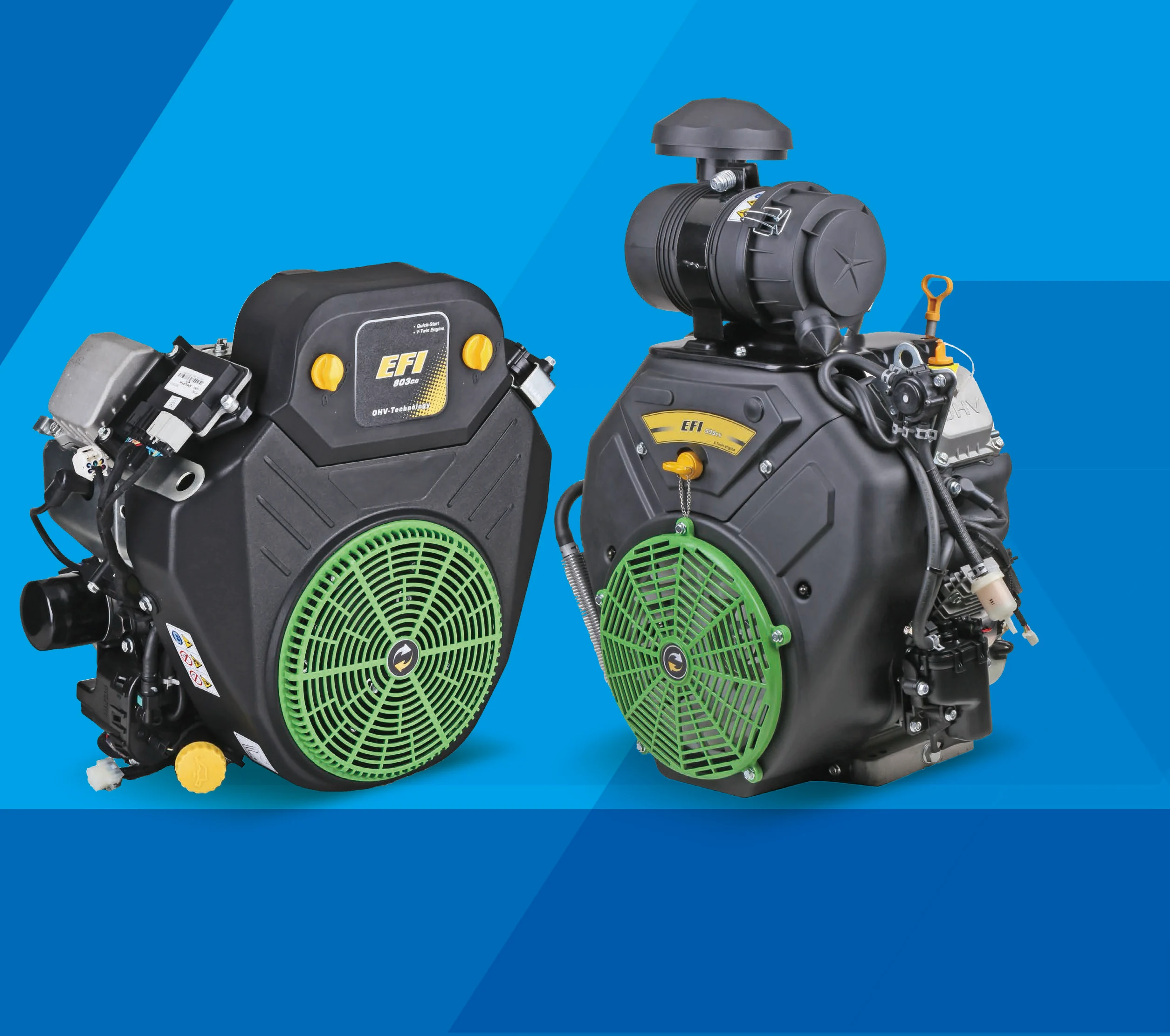 Fullas 999cc V-Twin Cylinder Gasoline Engine - 40HP EFI, Air-Cooled ...