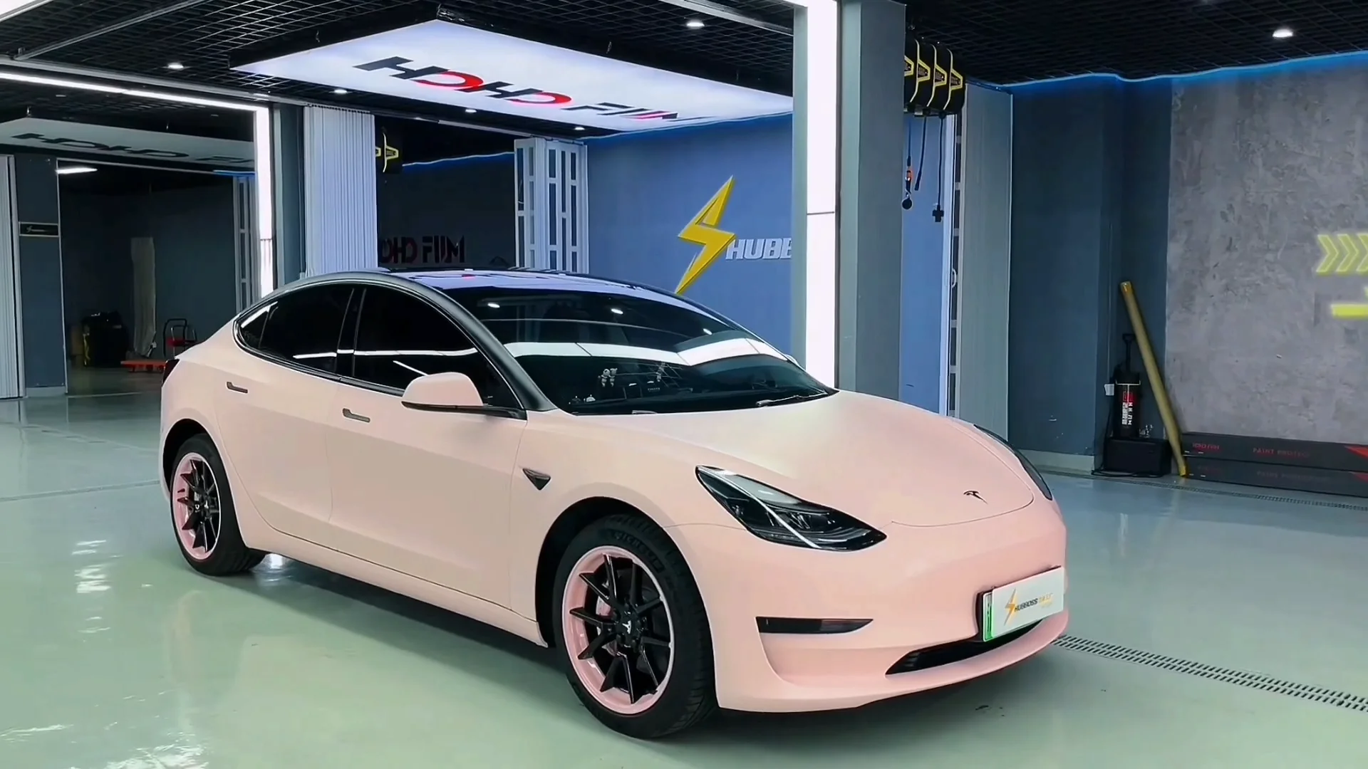 Satin Sakura Pink Car Change Color Super Matte Vinyl Wrapping Film Car ...