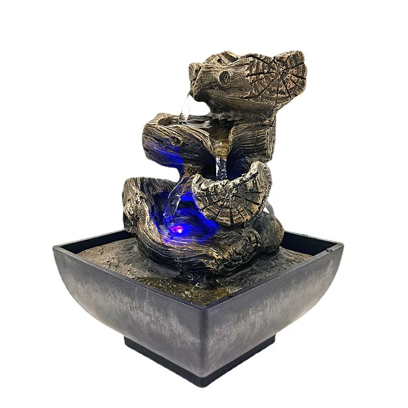 Modern Tabletop Indoor Waterfall Fountain Custom Design Resin Ornaments ...