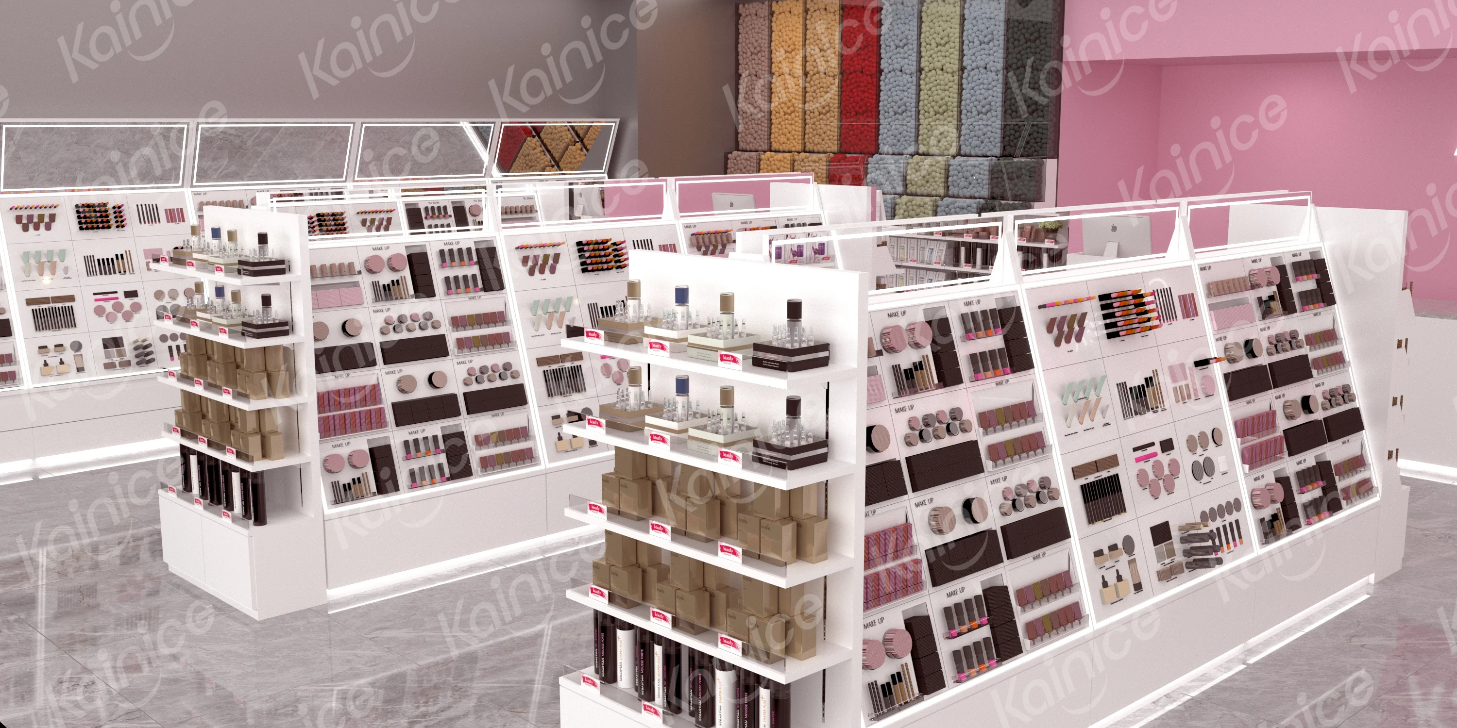 Kainice Beauty Store Makeup Vanity - Customizable Display