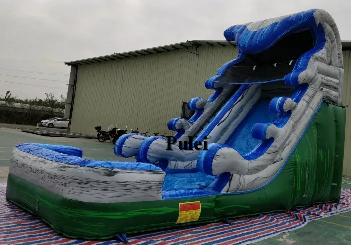 Big Wave Waterfall Outdoor Courtyard Inflatable Jumping Pool Water ...
