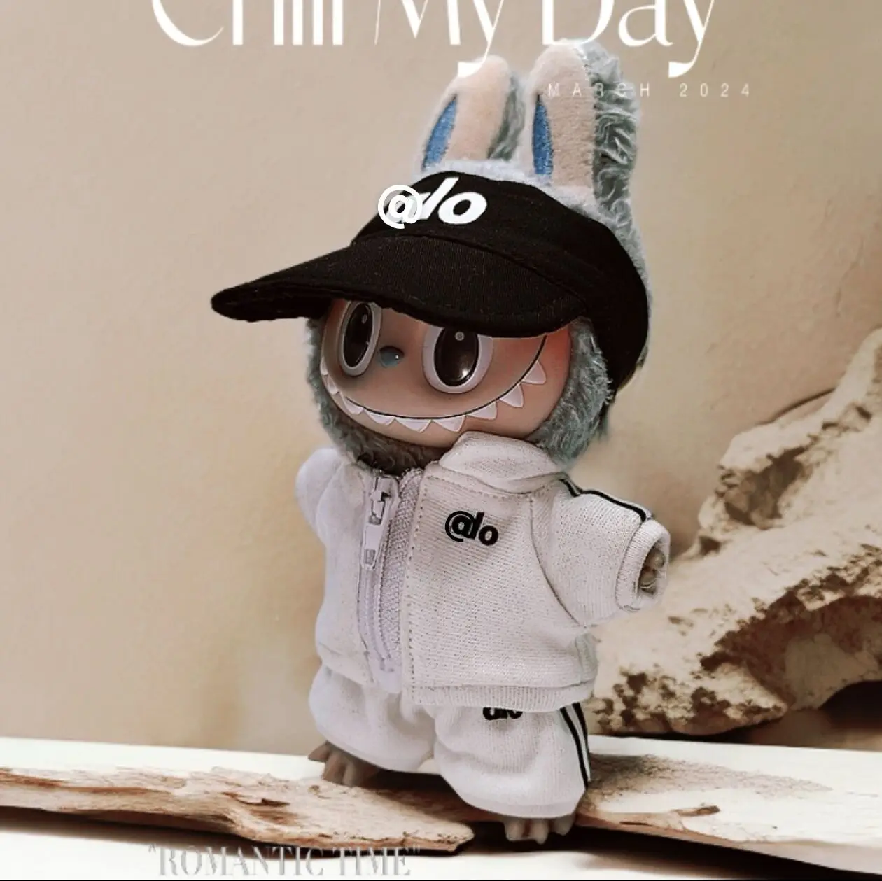 17cm Labubu Sportswear Standing and Sitting Universal Doll Accessories ...