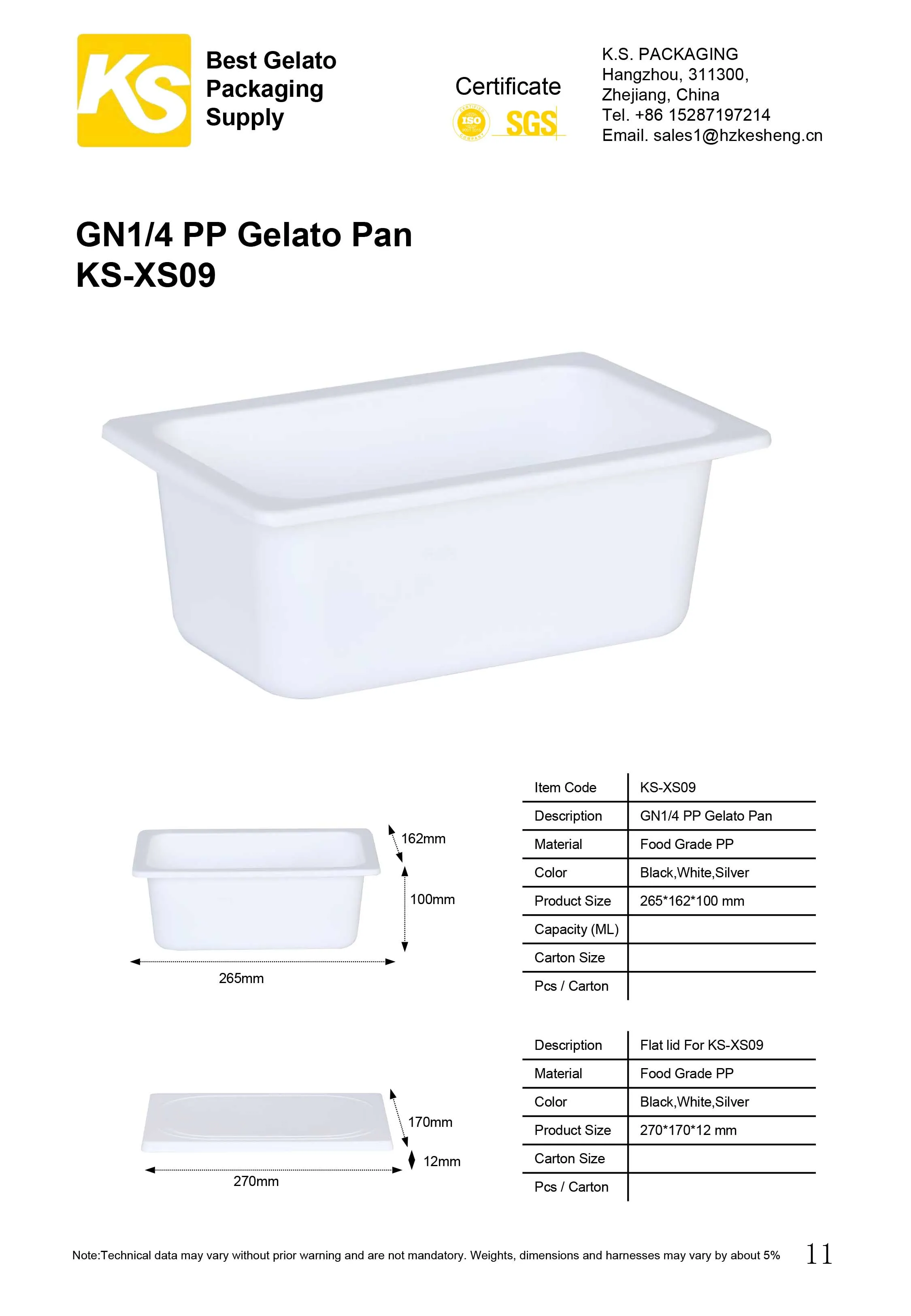Ks Custom All Size Gelato Ice Cream Pp Pan Plastic Containers Tub - Buy ...